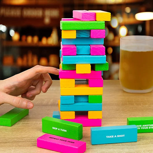 Tipsy Topple Tower Game | Hen Party Drinking Games from Team Hen