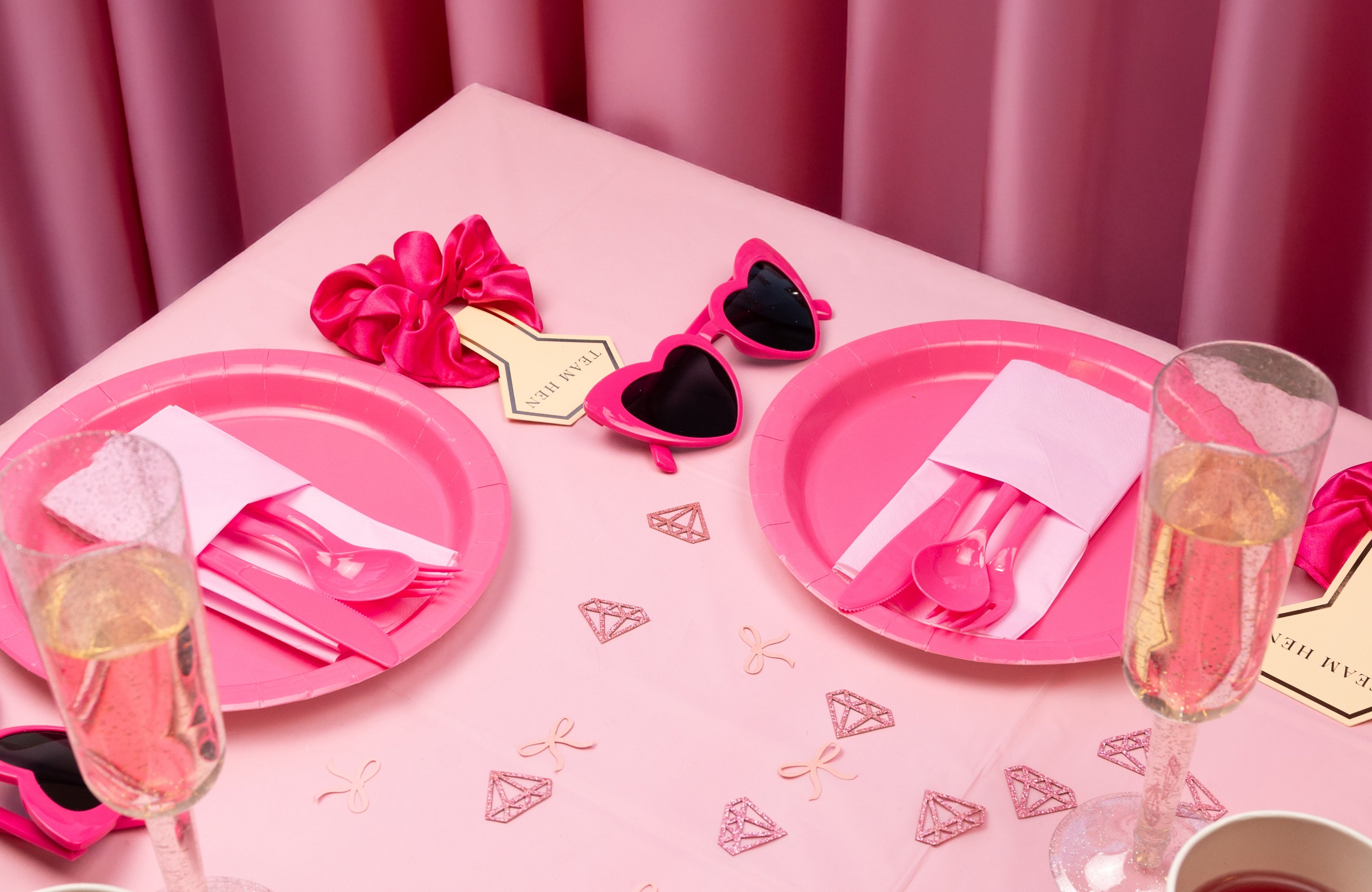TABLE COVERS & CUTLERY | Hen Party Tableware from Team Hen