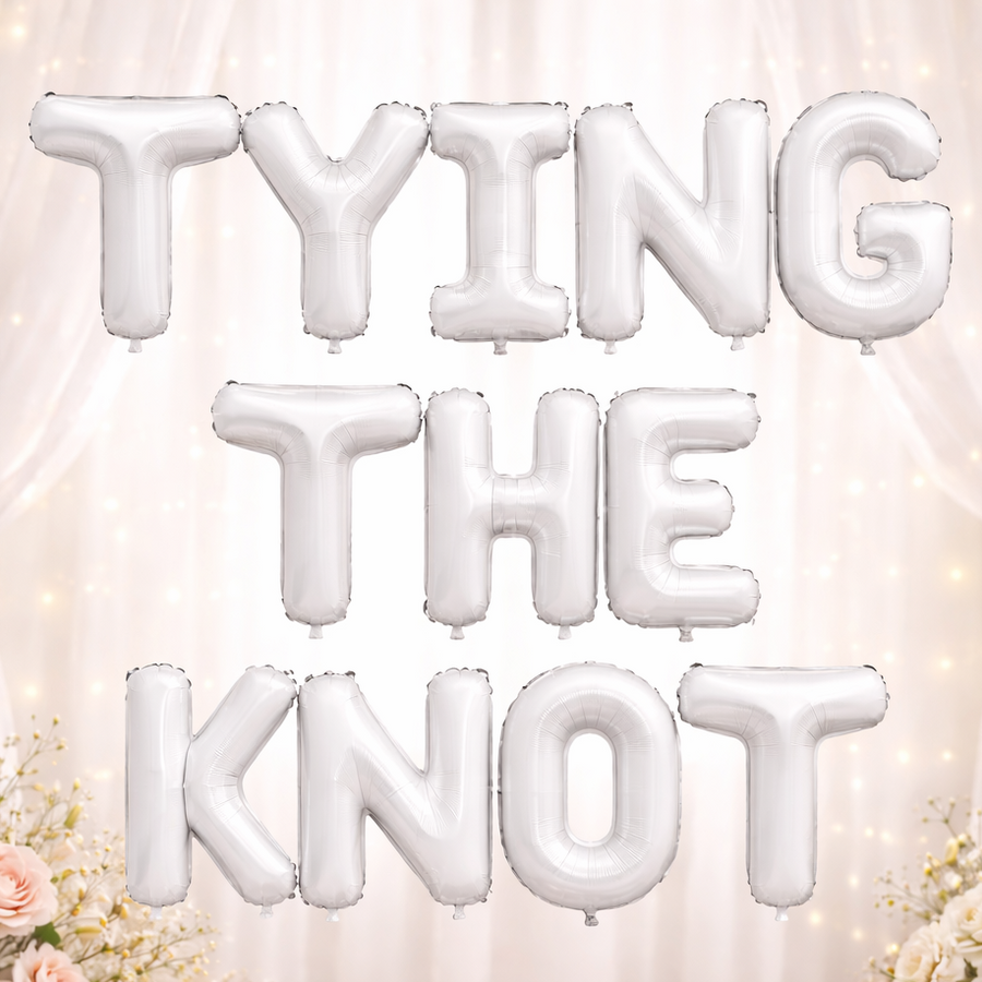 Tying The Knot White Letter Balloons | Hen Party Balloons from Team Hen