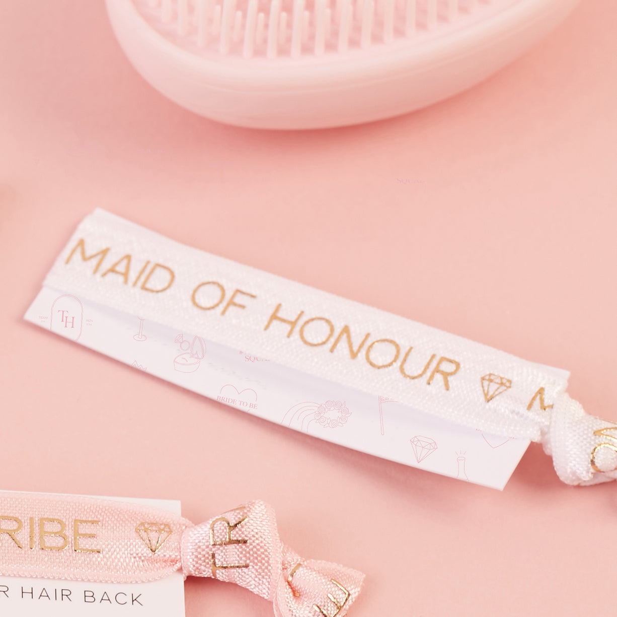 Maid of Honour Hair Ties | Hen Party Accessories & Gifts | Team Hen