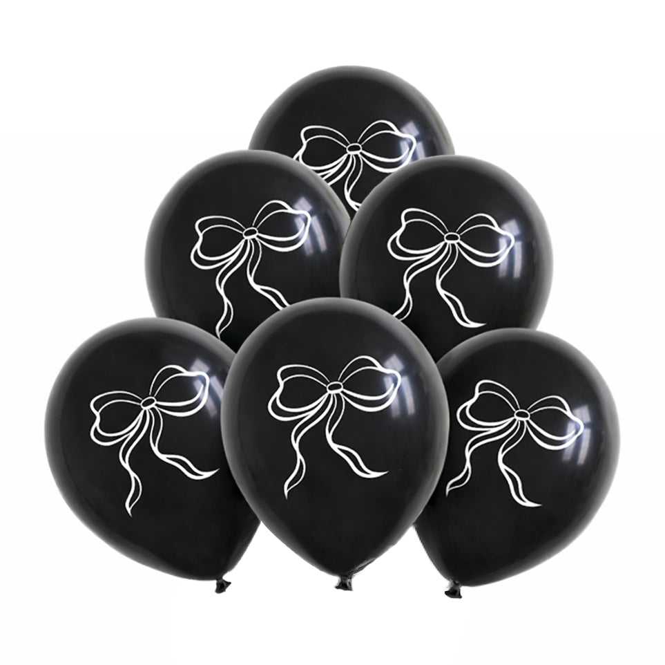 Black Bow Hen Party Balloon Set | 6 Pack – Team Hen